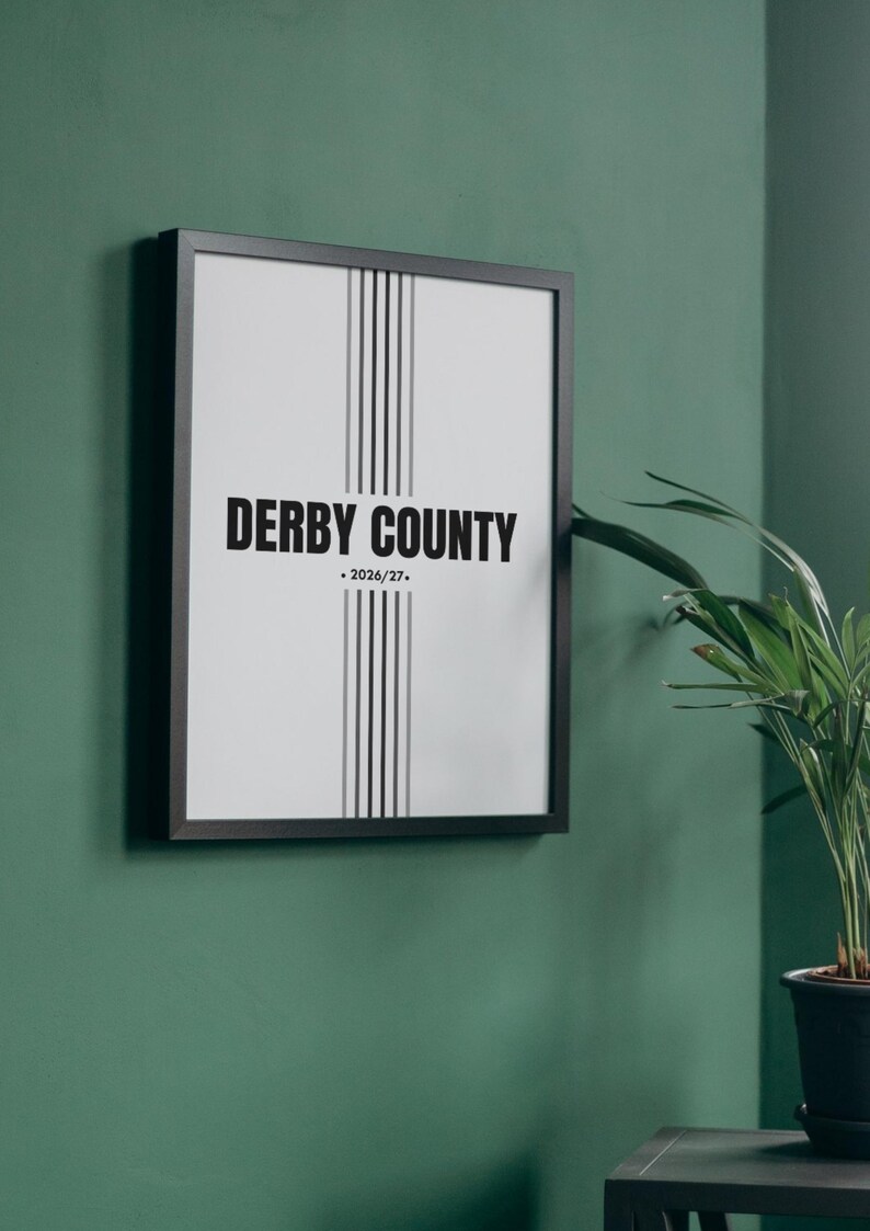 Kit Derby County 2026/2027 Impression | Décoration murale football ...