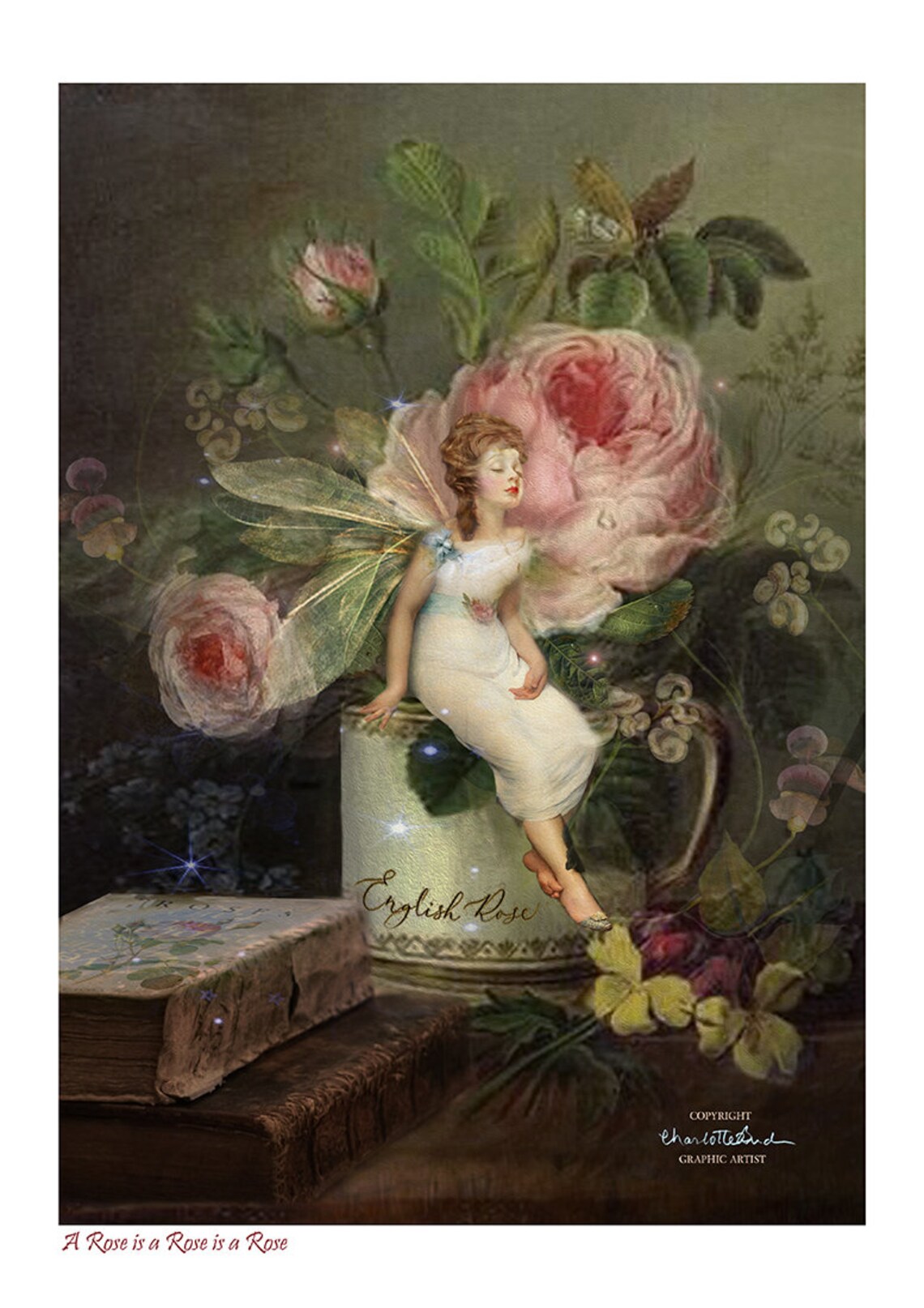 Fairy Art Prints A Rose is a Rose is a Rose Available as - Etsy