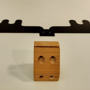 Modern Moose Decor Coat Rack | Entryway Wall Mount Wood & Metal Key ...