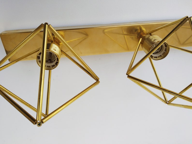 Ceiling Living Room Light Light Fixtures - Geometric Brass Island ...