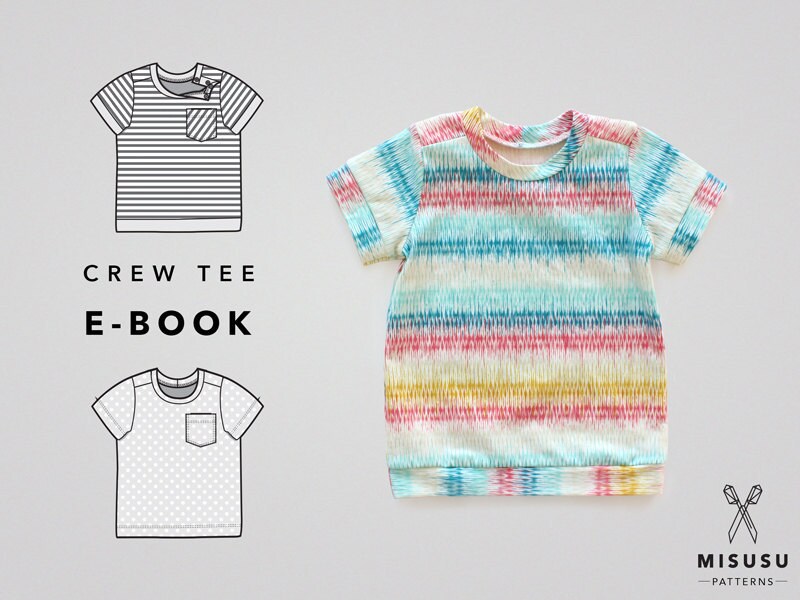 Kids Crew Neck Tshirt PDF Sewing Pattern & Tutorial Digital - Etsy
