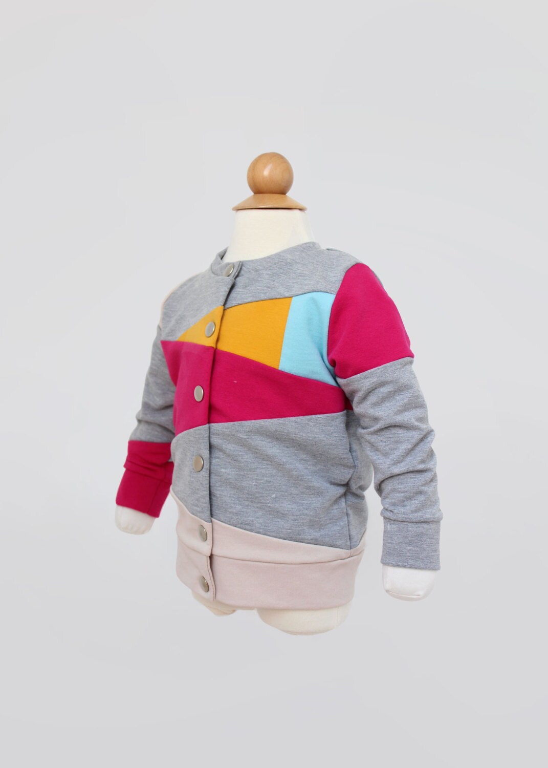 Color Block Cardigan PDF Sewing Pattern & Tutorial, Graphical, Modern ...