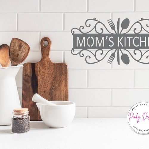 Personalized Kitchen Sign Mom's Kitchen Grandma's - Etsy