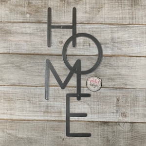 Vertical Home Sign Metal Home Sign Entryway Wall Decor Vertical Wall ...