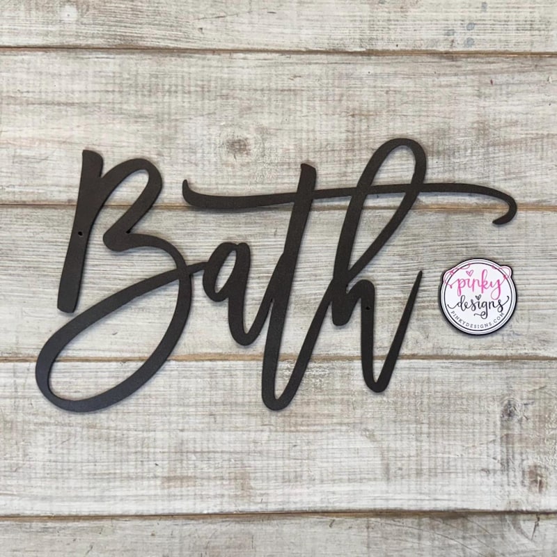 Metal Bathroom Sign - Etsy