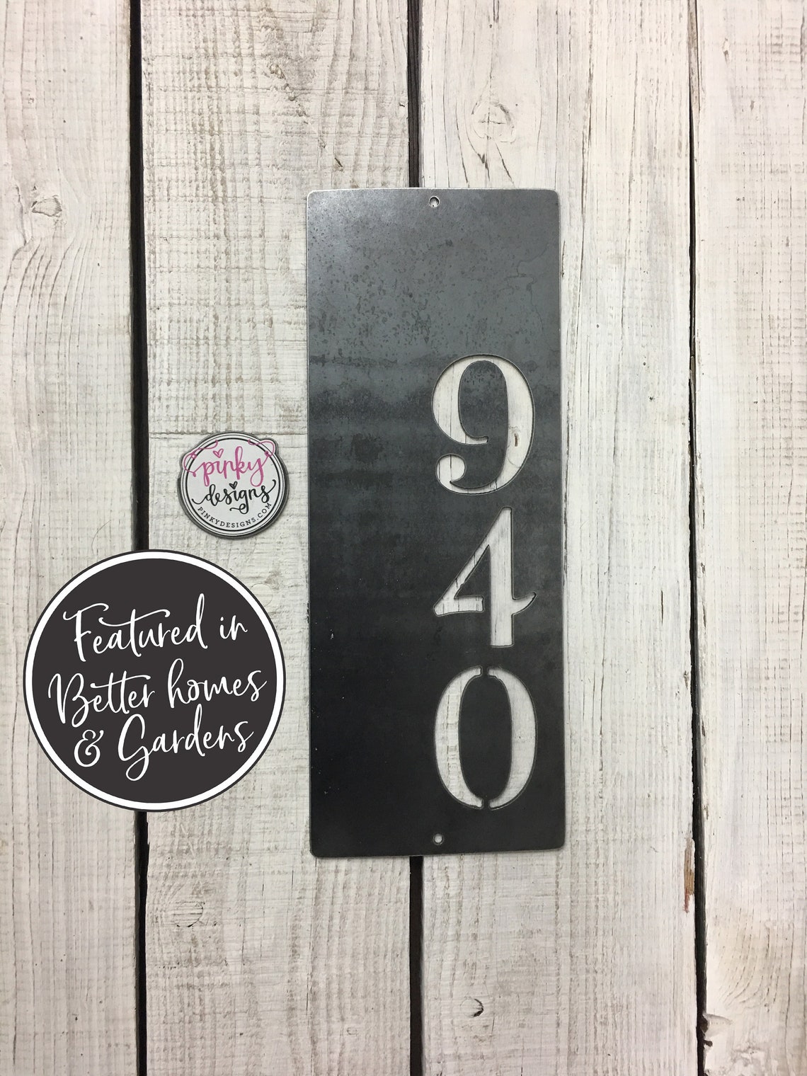 Vertical Metal House Number Sign Address Number Sign Metal - Etsy