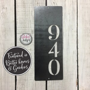 Vertical Metal House Number Sign | Address Number Sign | House Number ...