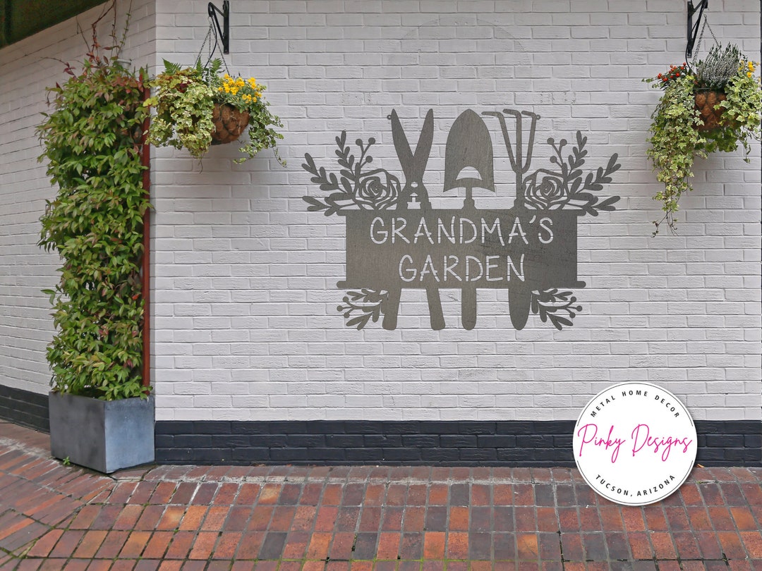 Custom Metal Garden Sign, Customizable, Rose Garden Sign, Garden or ...