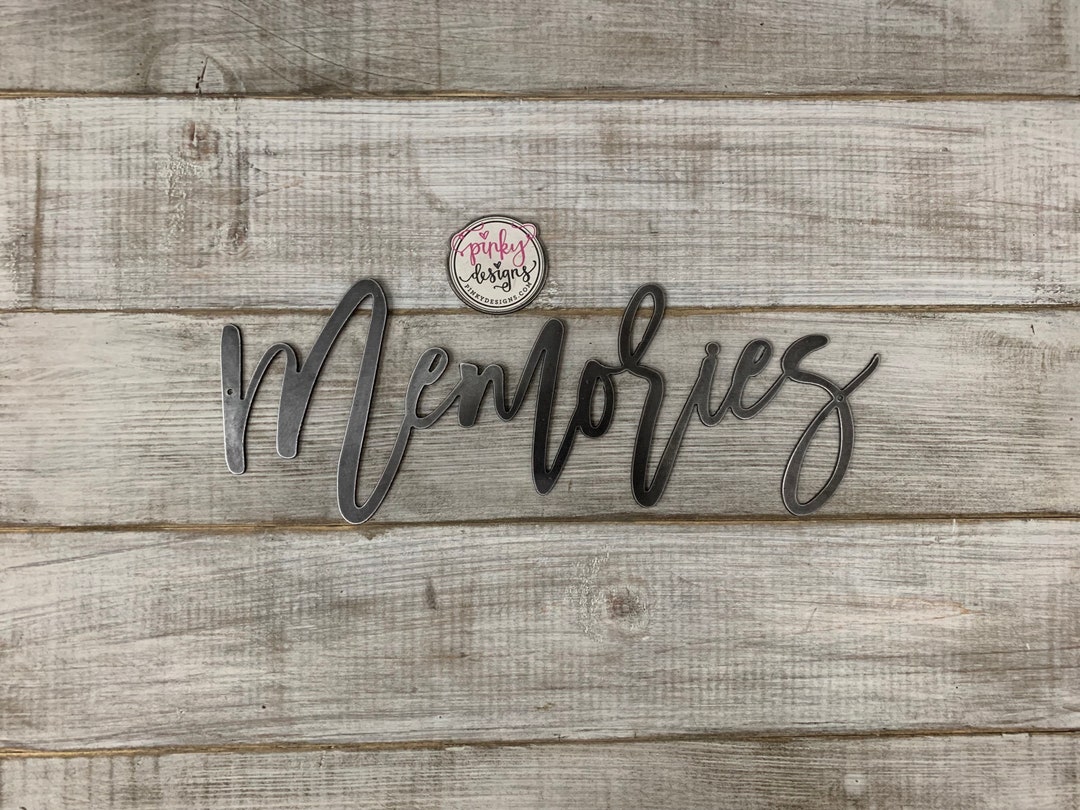 Memories Metal Word | Metal Memories Sign | Travel Wall Decor | Photo ...