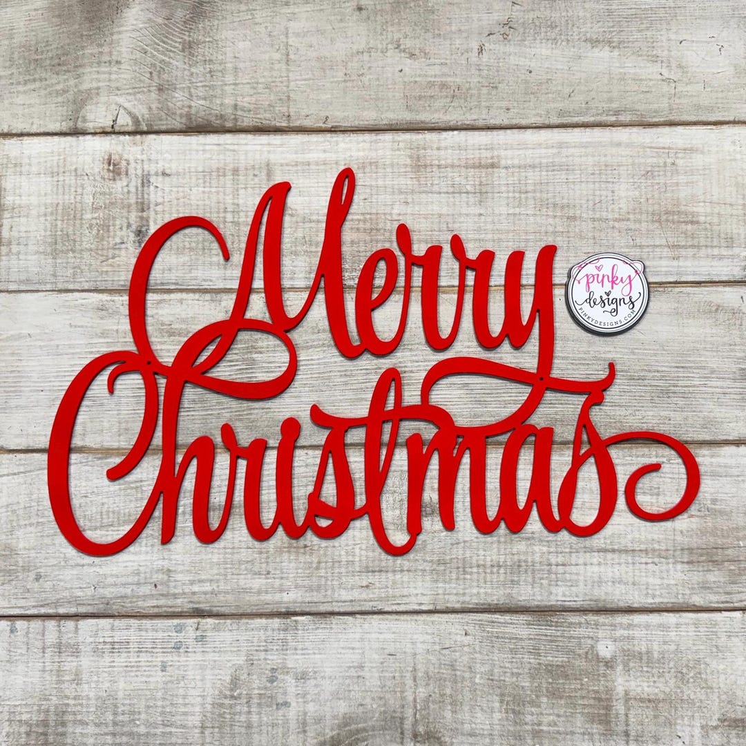 Metal Merry Christmas Sign | Christmas Decor | Metal Wall Art | Holiday ...