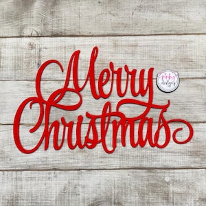 Metal Merry Christmas Sign | Christmas Decor | Metal Wall Art | Holiday ...