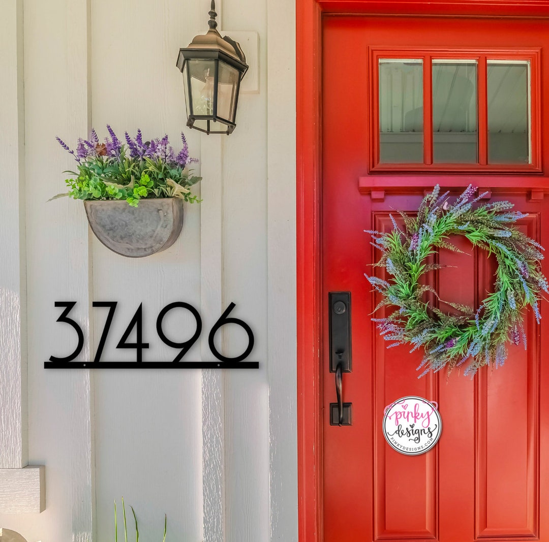 Metal House Number Sign | Art Deco Address Sign | Art Deco House ...