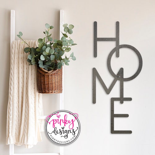 Vertical Home Sign Metal Home Sign Entryway Wall Decor - Etsy