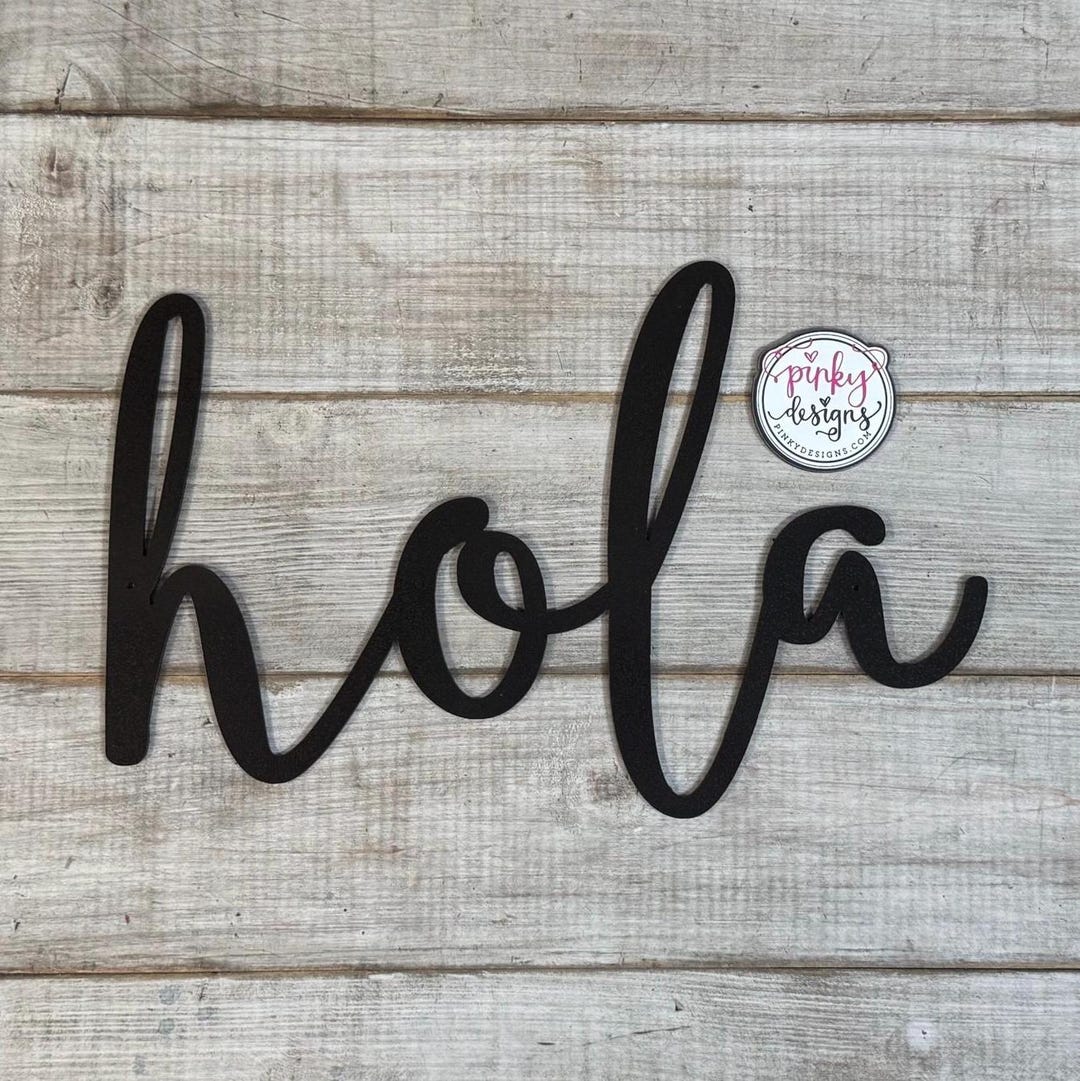 Hola Metal Word | Hello Sign | Spanish Welcome Decor| Señal De Hola ...