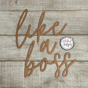 Like a Boss Metal Words, Office Wall Decor, Girl Boss, Home Office ...