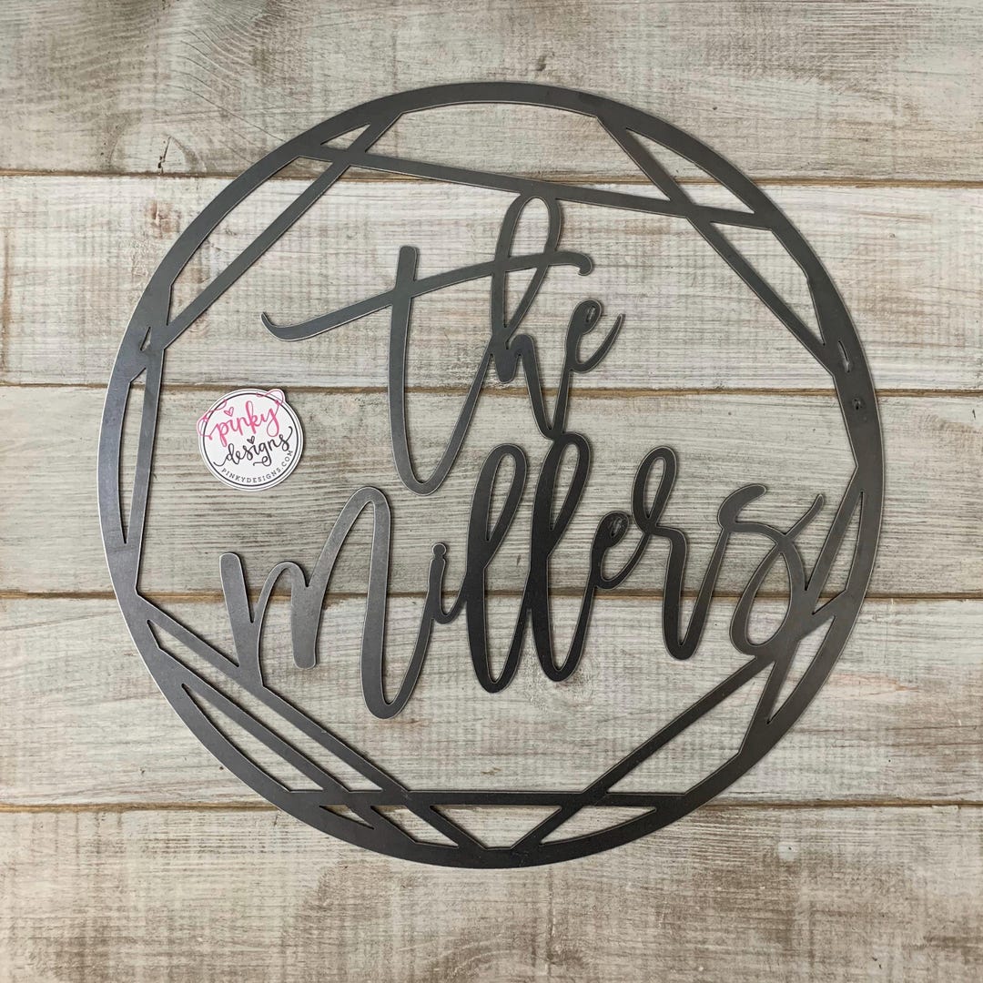 Custom Metal Family Name Sign | Housewarming Gift. - Etsy