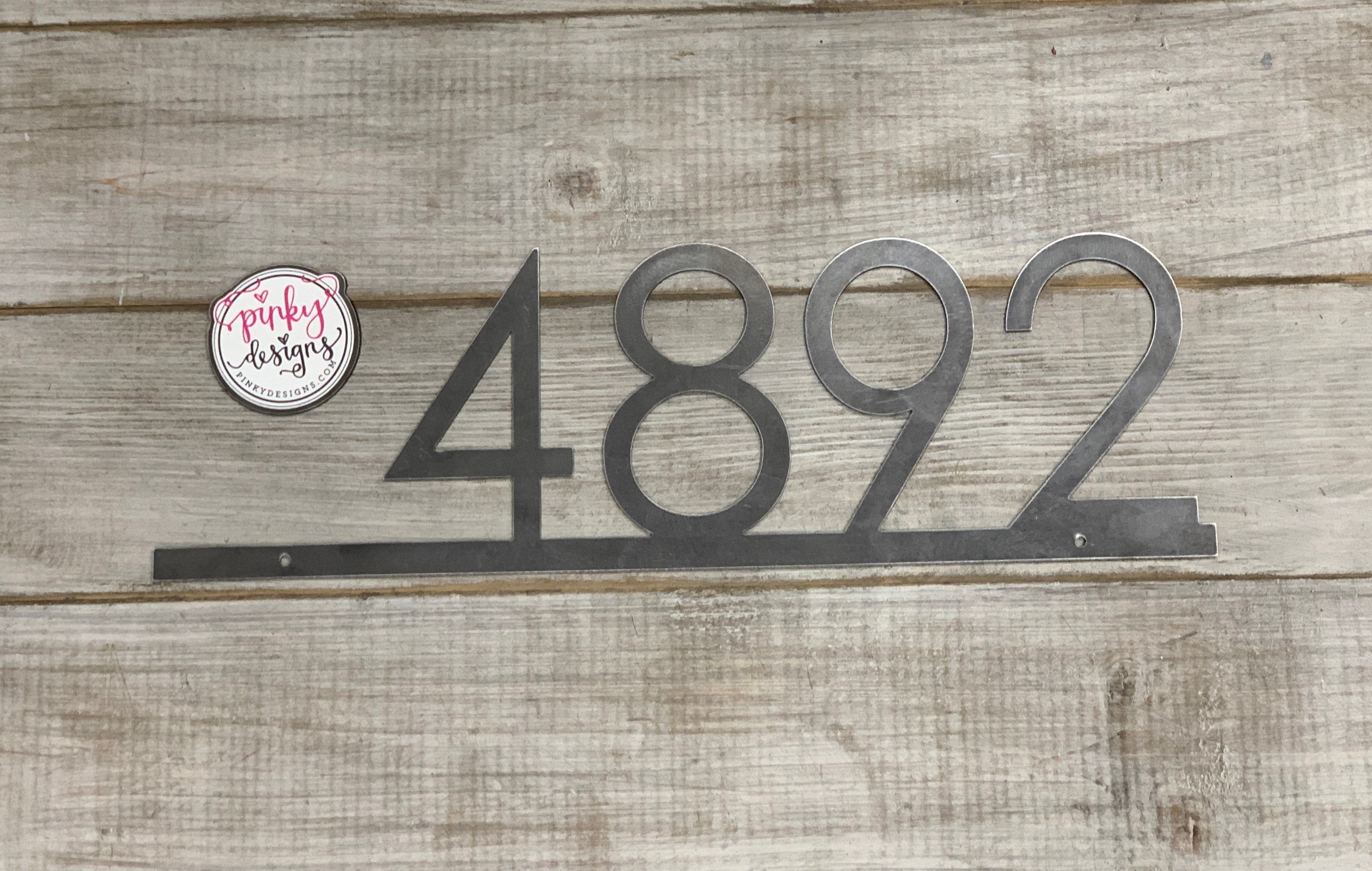 Modern Metal House Number Sign | Metal Modern Address Sign | Modern ...