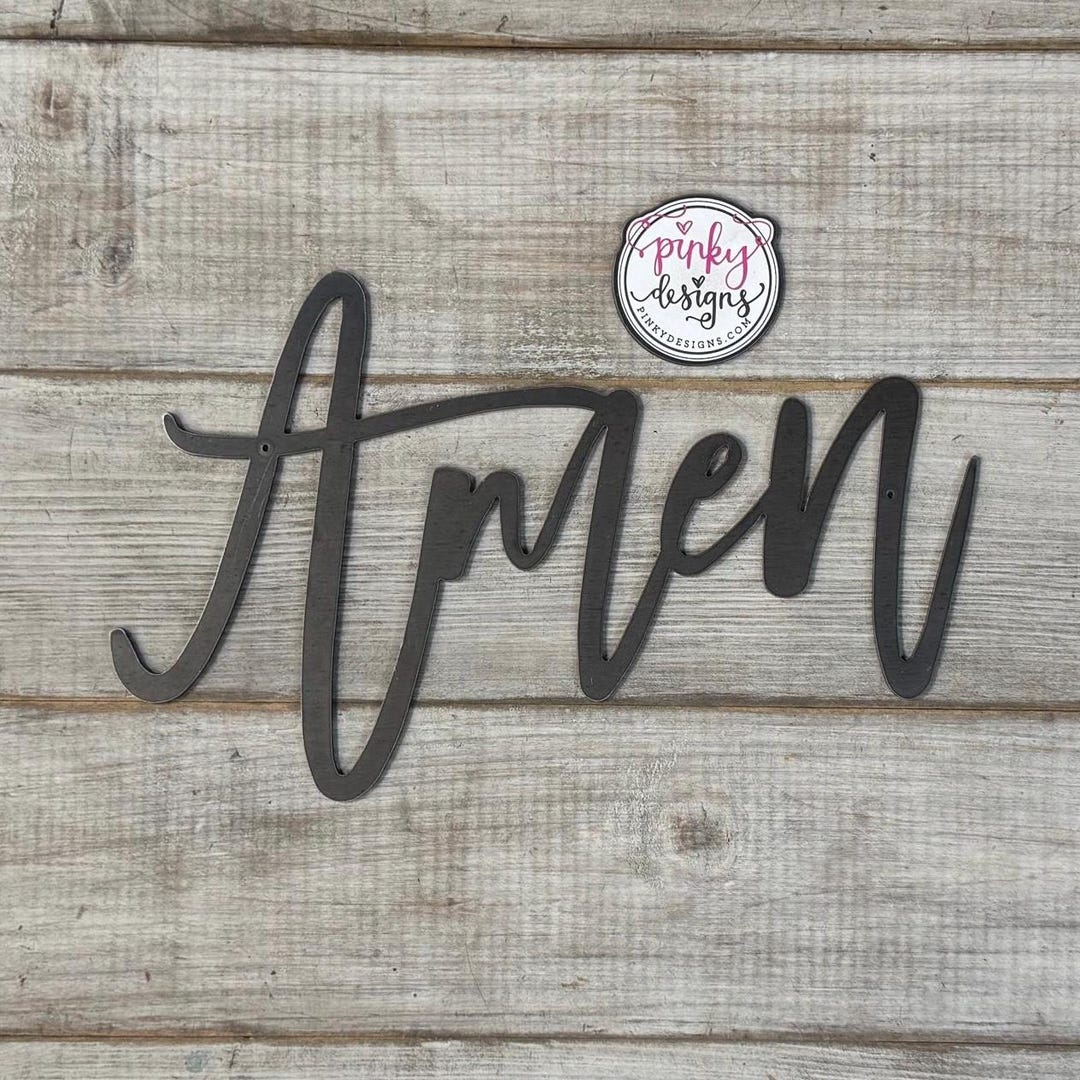Amen Metal Word Sign | Church Decor | Religious Home Decor | Christian ...