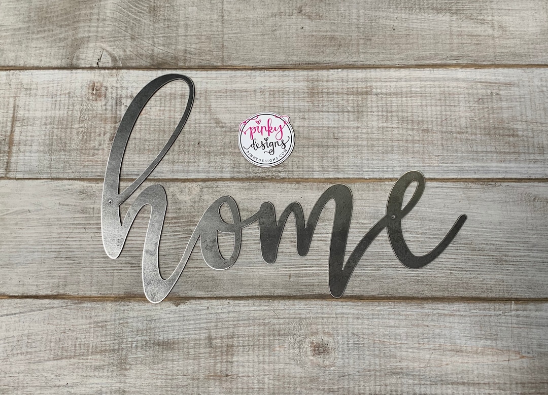 Home Metal Word | Metal Home Sign | Living Room Decor | Metal Wall ...