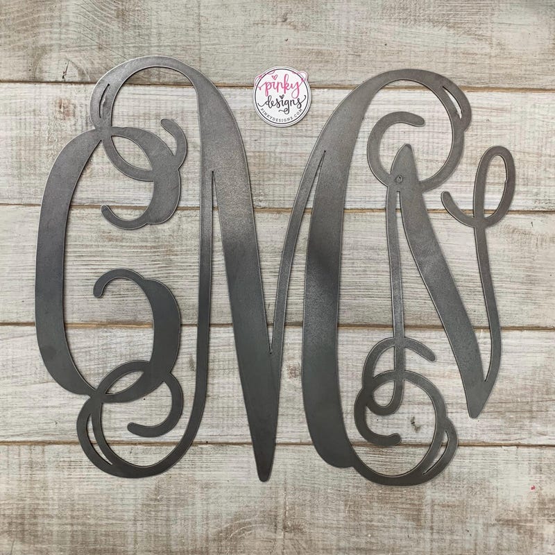 Metal Monogram - Etsy