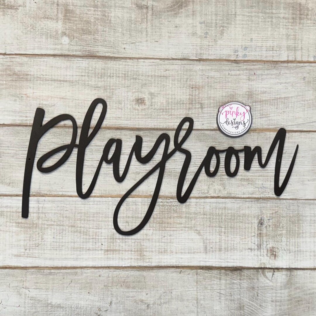 Playroom Metal Word | Playroom Sign | Playroom Decor | Homeschool Decor ...