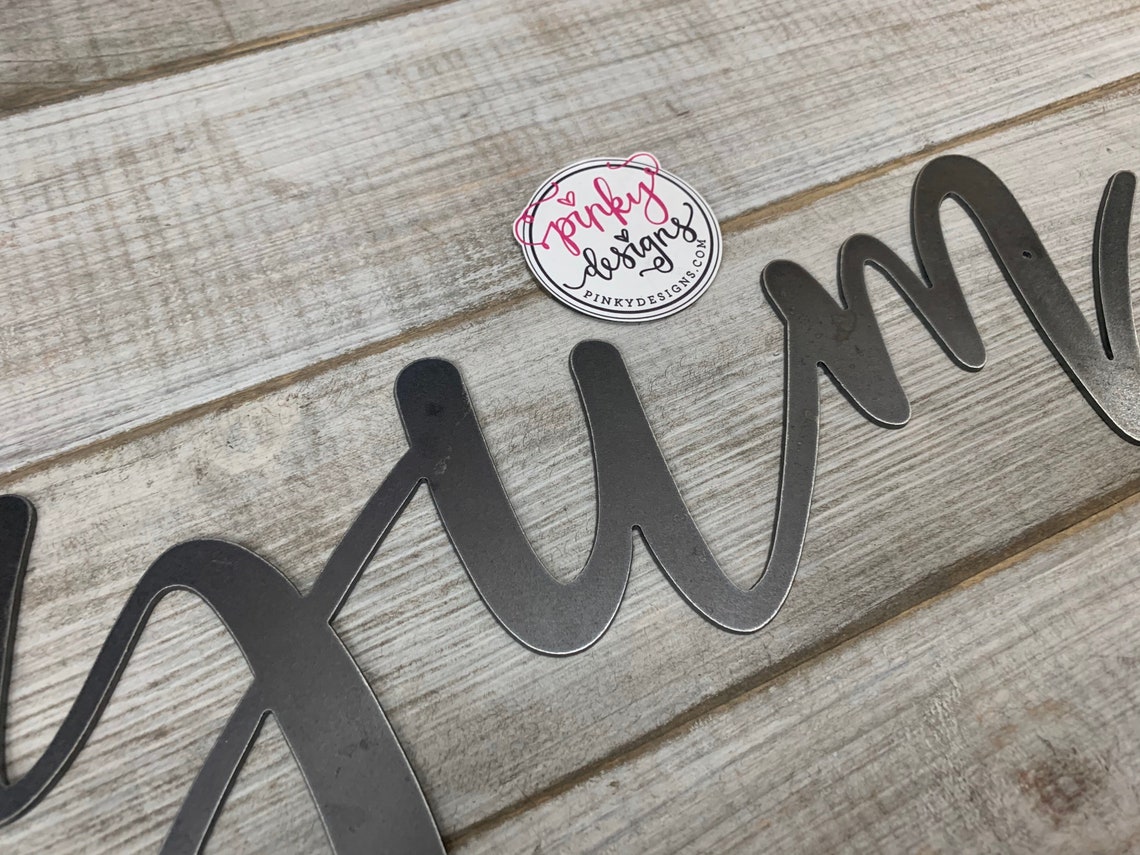 Yum Metal Word Yum Sign Kitchen Decor Pantry Decor Yum - Etsy