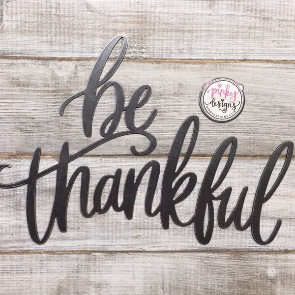 Metal Thankful Sign - Etsy