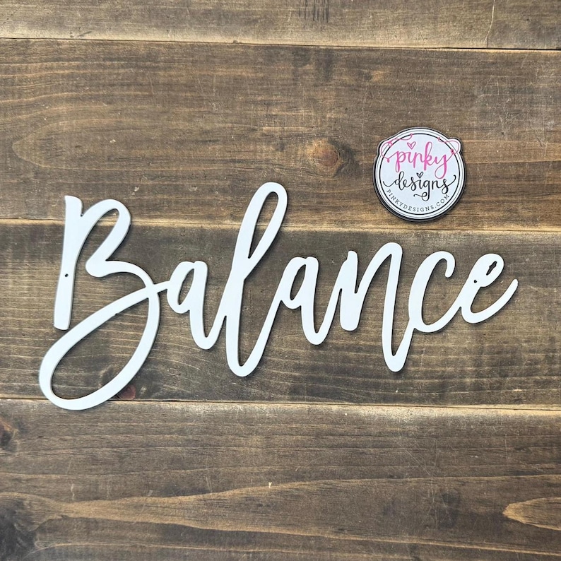 Balance Metal Word Sign, Mindset and Balance, Inspirational Words, Yoga ...