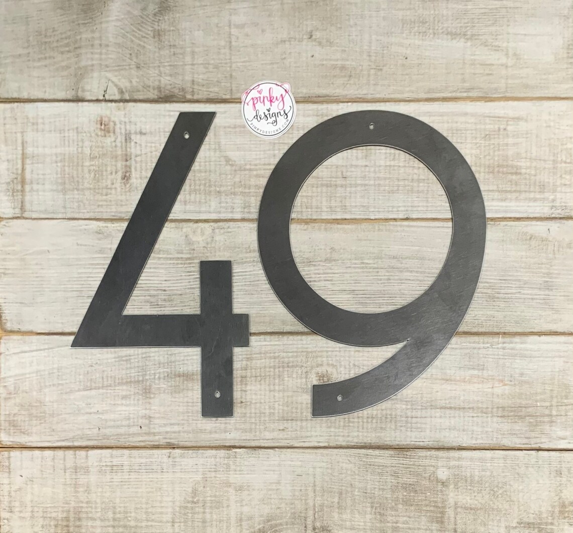 12 Inch Mid Century Metal House Numbers and Letters | Etsy UK