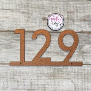Modern Metal House Number Sign | Custom Address Numbers | Style A10. - Etsy