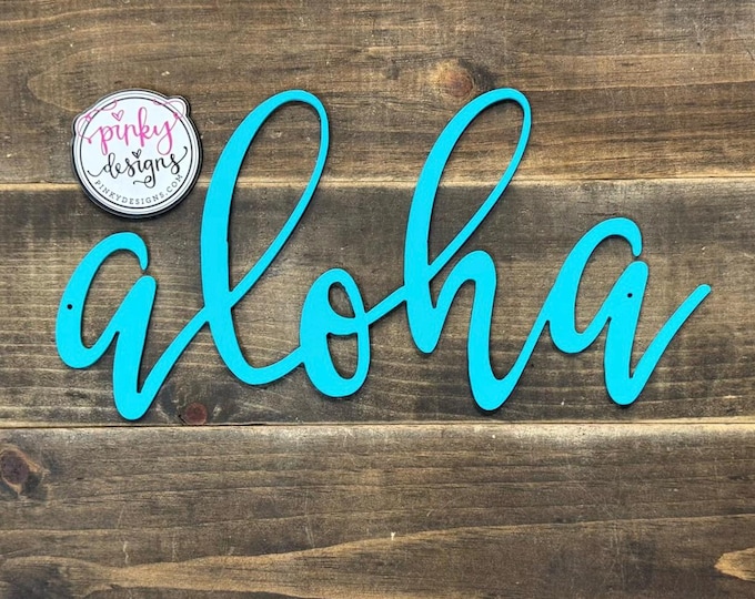 Aloha Wreath Sign, Hawaiian Wreath Attachment, Hawaii Beach Decor, 12 ...