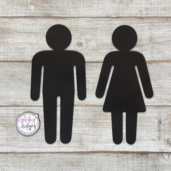 Boy and Girl Bathroom Sign - Etsy