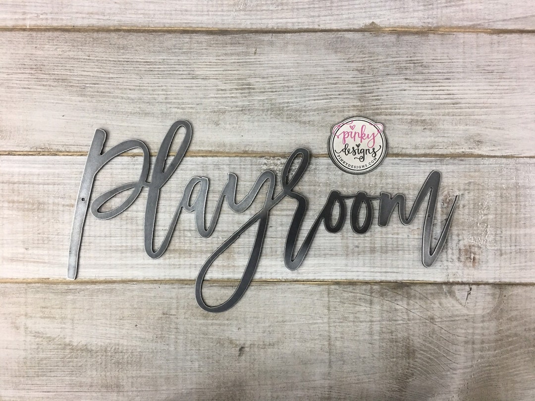 Playroom Metal Word Playroom Sign Playroom Decor Homeschool Decor Kids ...