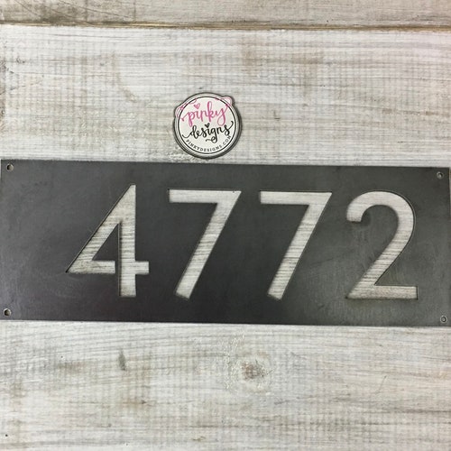 Vertical Metal House Number Sign Address Number Sign Metal - Etsy