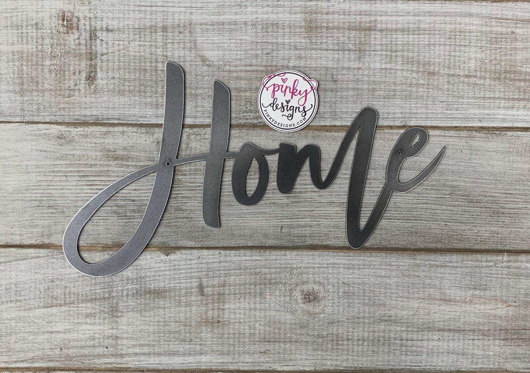 Home Metal Word Sign, Entry Way Decor, Living Room Wall Decor, Home 3 ...