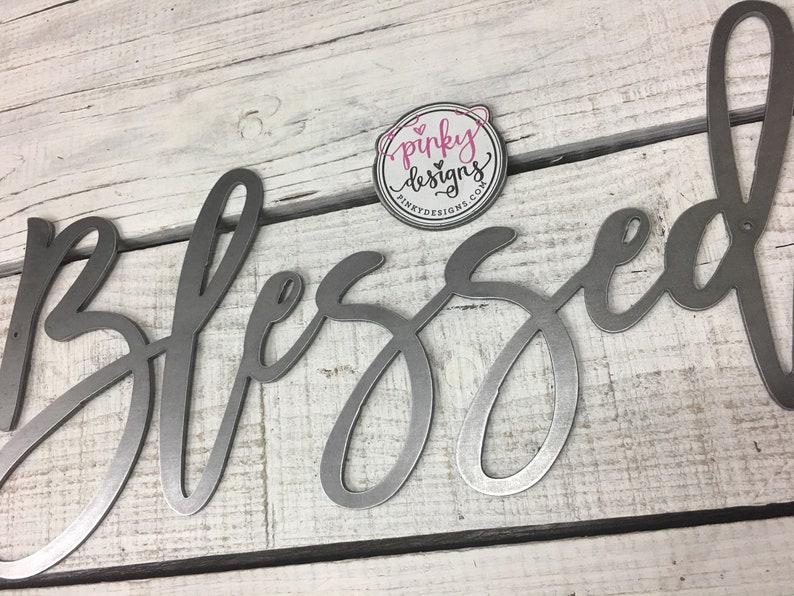 Blessed Metal Word | Metal Blessed Sign | Metal Wall Decor | Kitchen ...