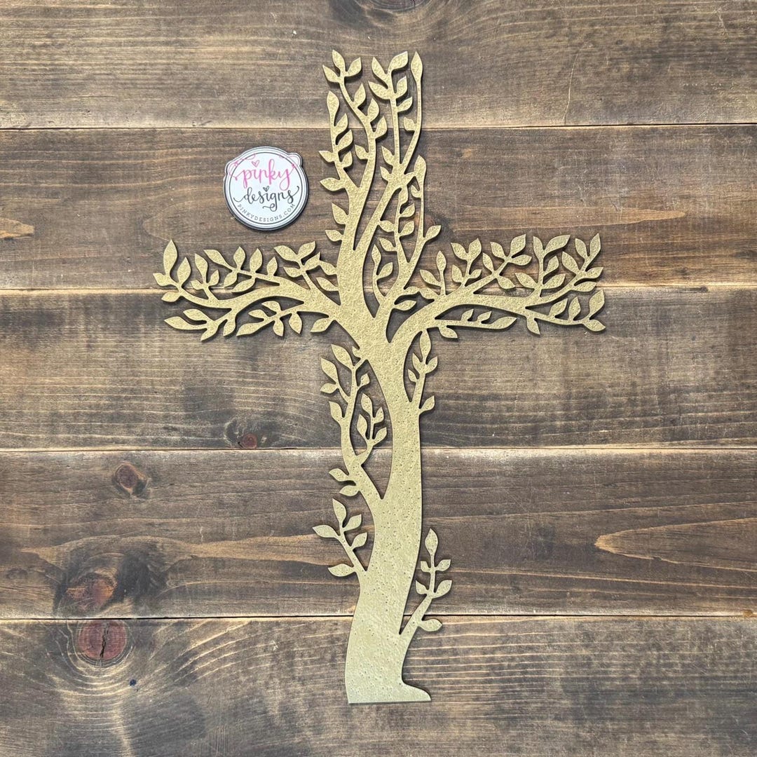 Metal Living Cross Sign | Remembrance Gift | Custom Metal Art ...