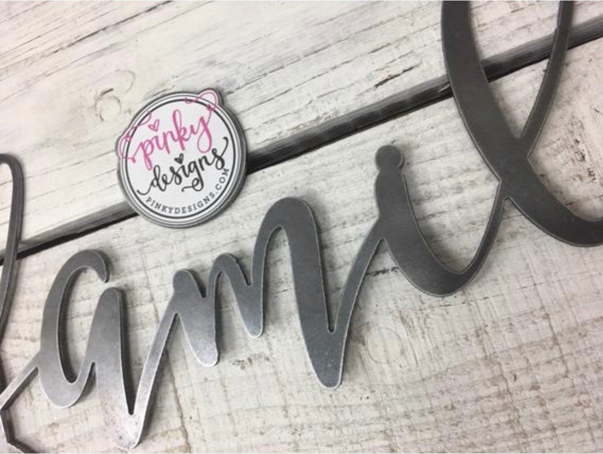 Family Metal Word Metal Family Sign Family Room Decor - Etsy