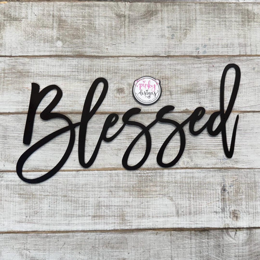 Blessed Metal Word | Metal Blessed Sign | Metal Wall Decor | Kitchen ...