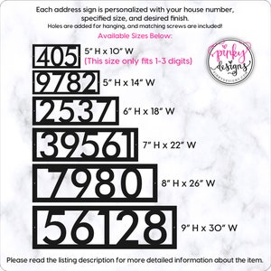Modern Metal House Number Address Sign - Style A16 - Etsy