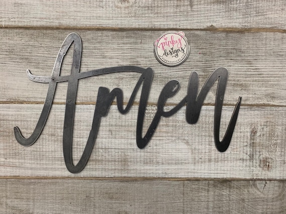 Amen Metal Word Amen Sign Church Decor GOD Prayer | Etsy