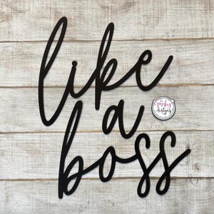 Like a Boss Metal Words | Office Wall Decor | Girl Boss | Home Office ...