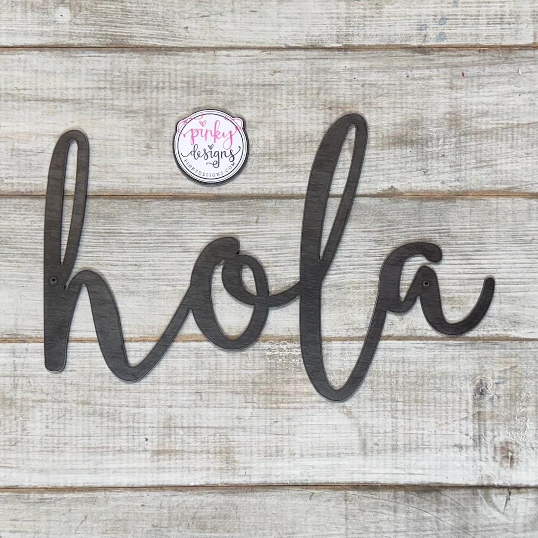Hola Metal Word | Hello Sign, Spanish Welcome Decor, Señal De Hola ...