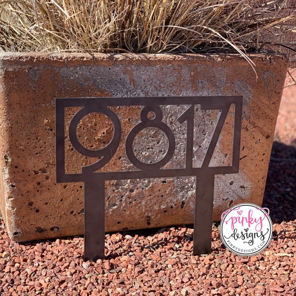 House Number Yard Sign - Etsy