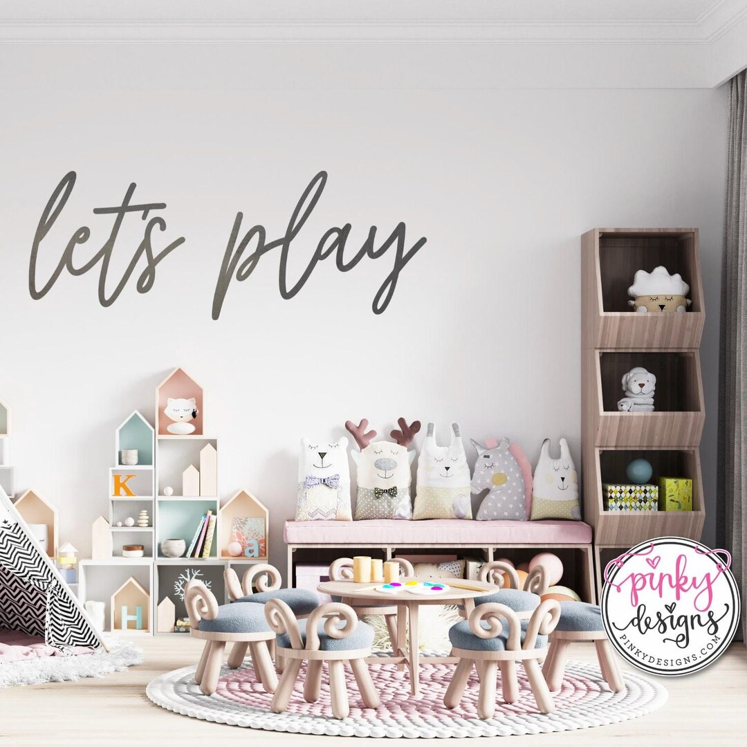 Let's Play Metal Words| Playroom or Kid's Room Decor | School Room ...