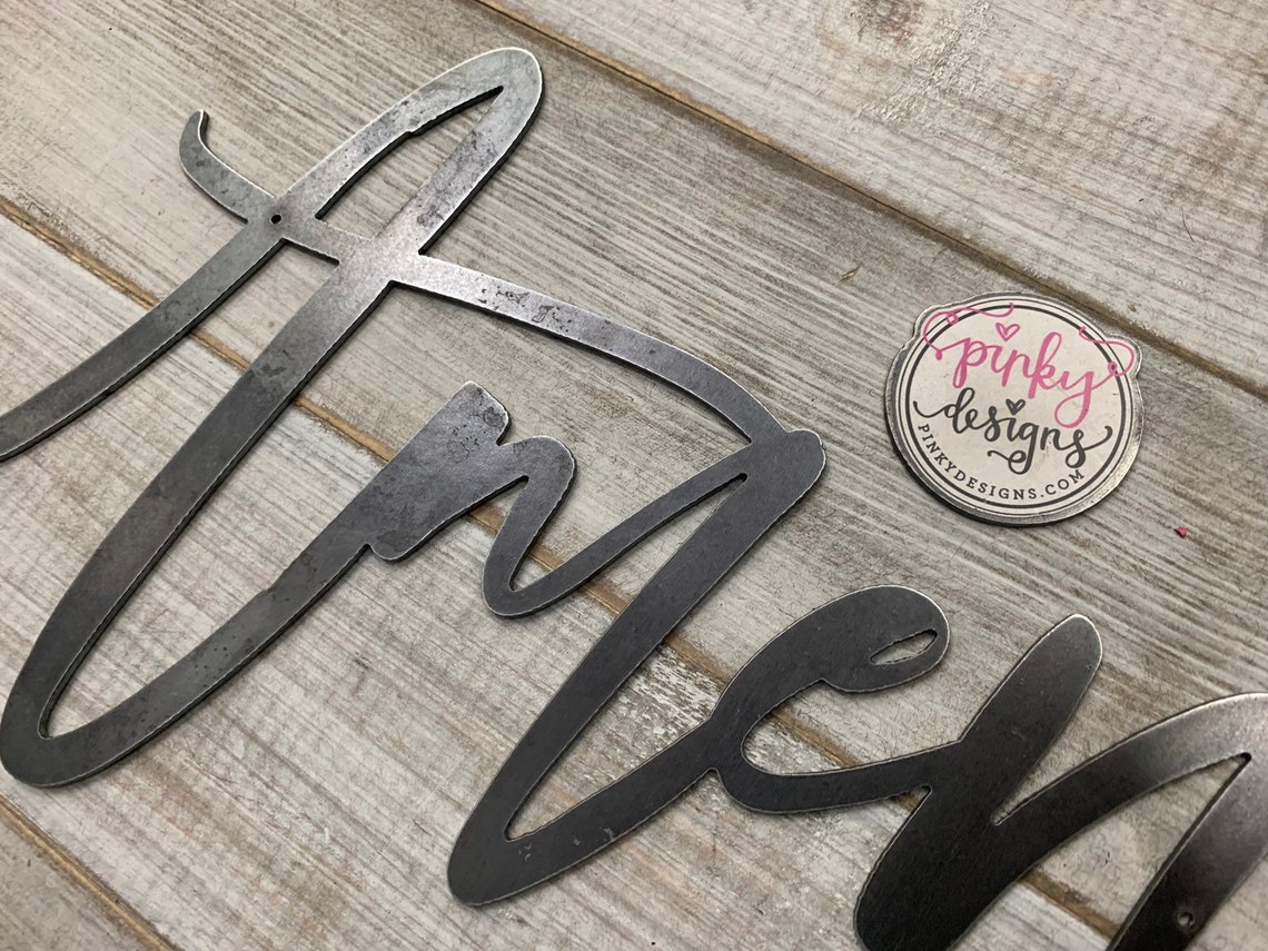 Amen Metal Word Amen Sign Church Decor GOD Prayer - Etsy