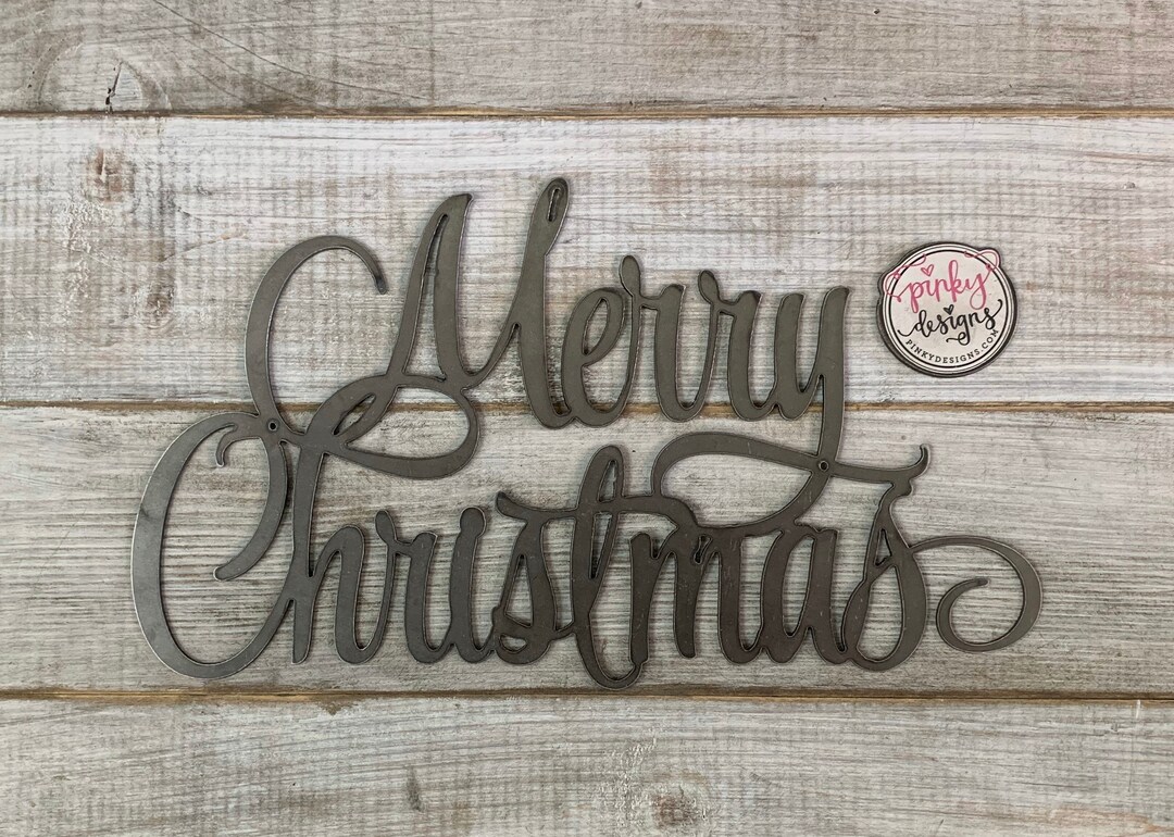 Metal Merry Christmas Sign Christmas Decor Metal Wall Art Outdoor ...