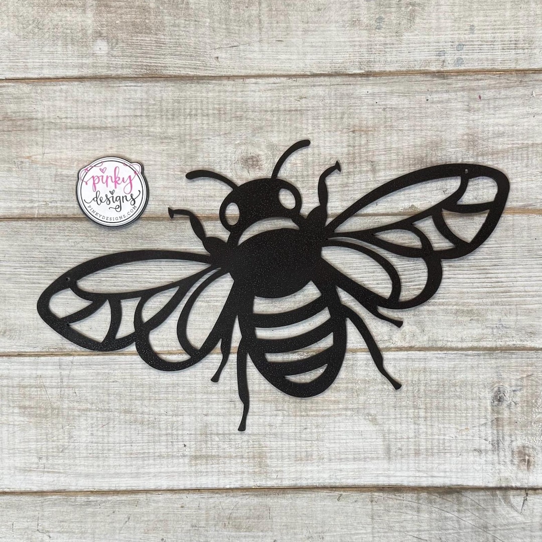 Honey Bee Metal Sign | Outdoor, Patio and Garden Decor | Apiary | Metal ...