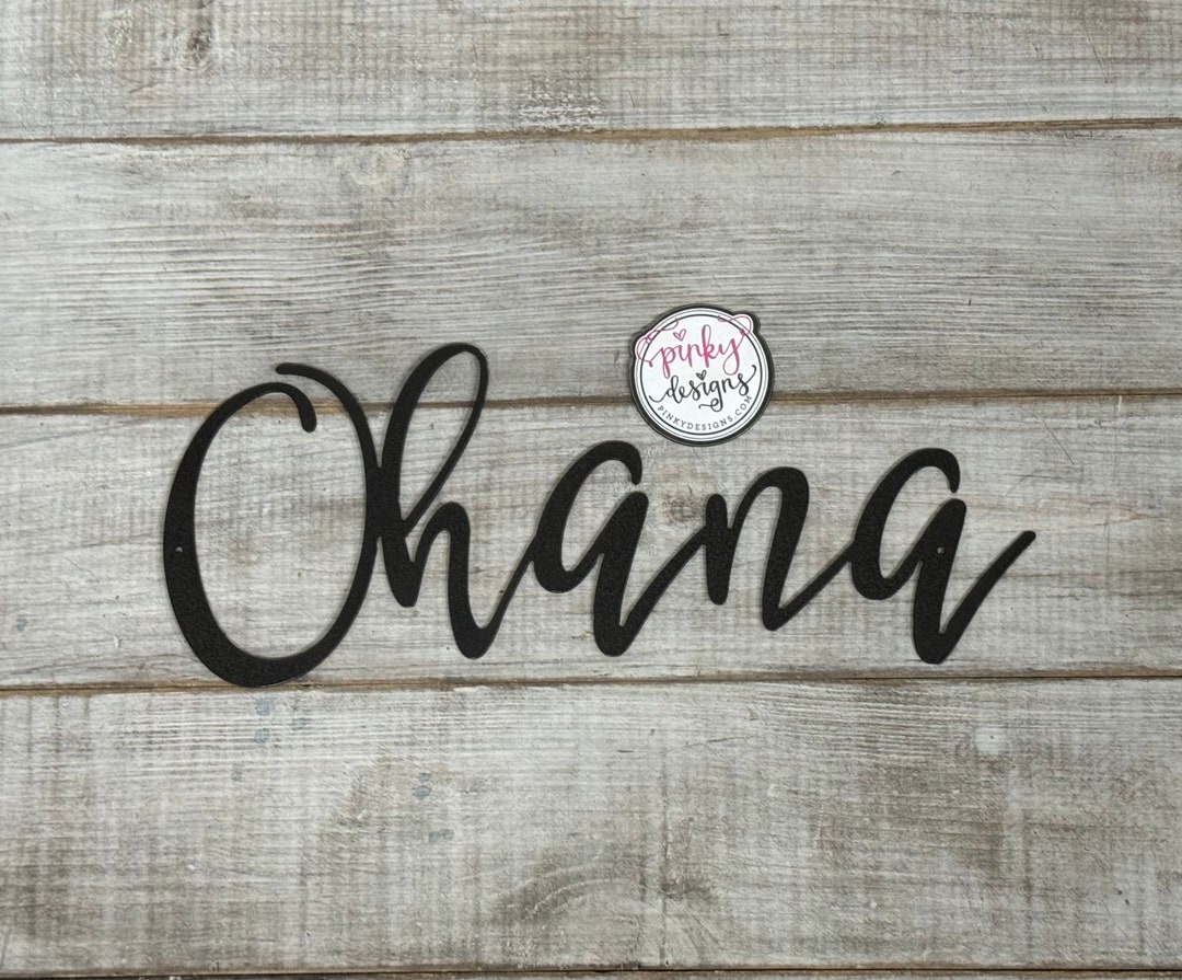 Ohana Metal Word Metal Ohana Sign Hawaiian Decor Metal Wall Art Beach ...