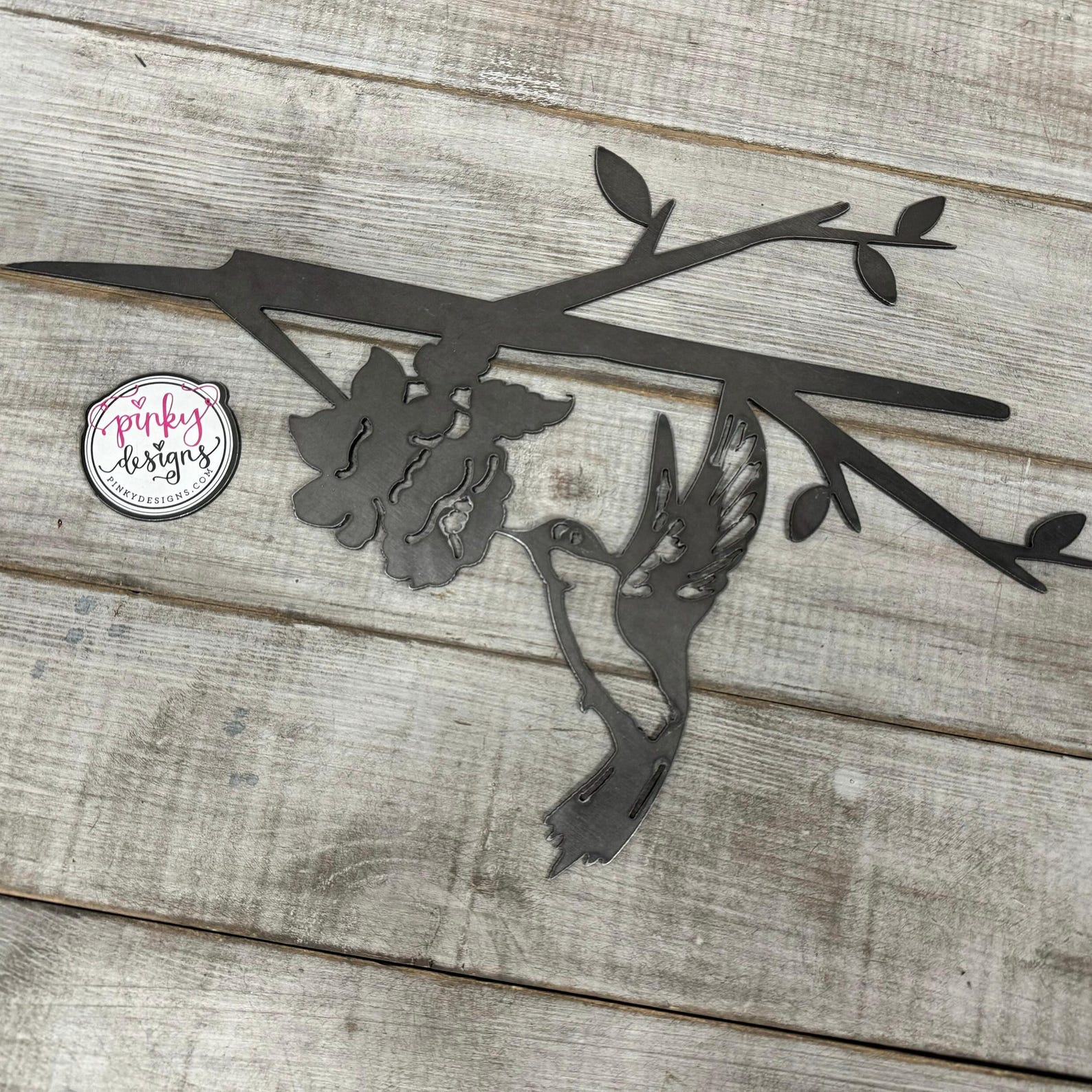Hummingbird Metal Tree Stake | Bird Lover Gift Garden Art | Patio and ...